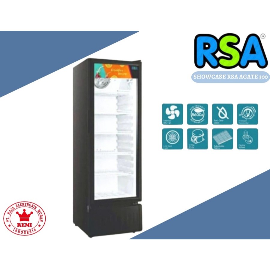 Jual RSA Showcase Agate-300 Display Cooler Lemari Pendingin 282L ...