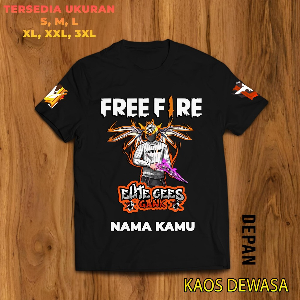 Jual Sultankaos89 - Kaos Dewasa Motif FREE FIRE - Baju FREE FIRE Rapper ...