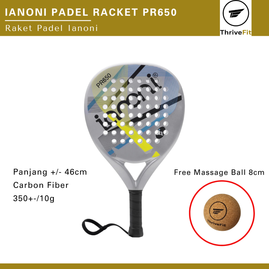 Jual IANONI Padel Racket / Raket Padel Carbon Fiber - PR650 | Shopee ...