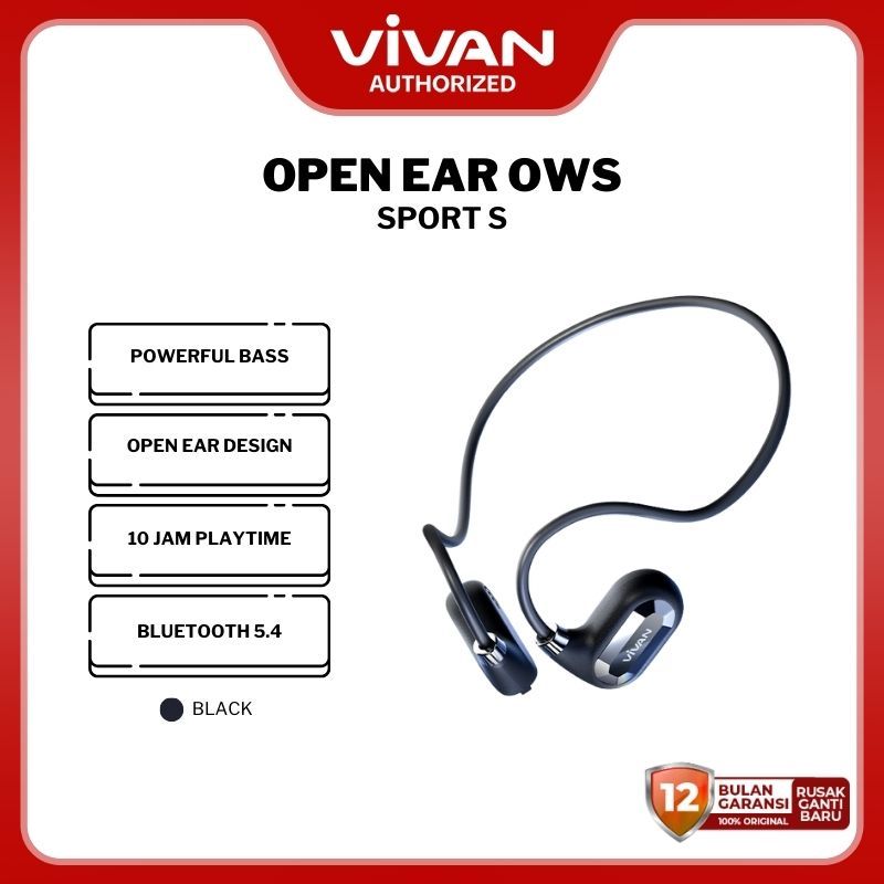 Jual VIVAN SPORT S Open Ear OWS TWS Olahraga | Bluetooth 5.4 | Dual ENC ...