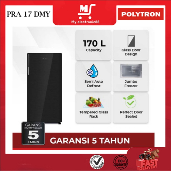 Jual KULKAS POLYTRON 1 PINTU (PRA 17 DMY) | Shopee Indonesia