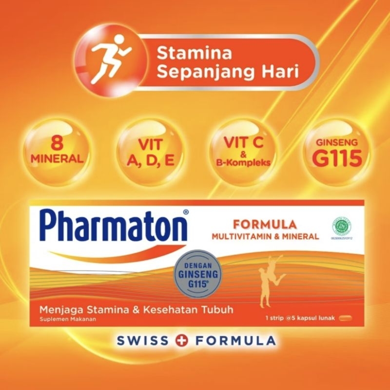 Jual PHARMATON FORMULA 5s / SUPLEMEN DAYA TAHAN TUBUH DAN STAMINA ...