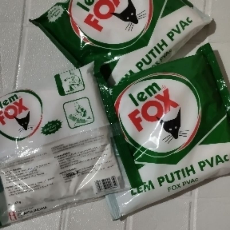 Jual Lem Fox PVAc 400 Gram / Lem Fox Kantong Bungkus Hijau / Lem Fox Putih / Jariah Teknik ...