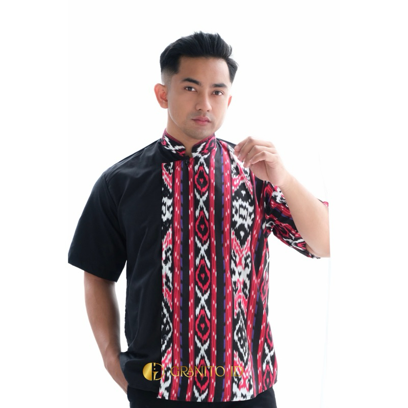 Jual granito.id - Hakim Poli shirt kemeja motif tenun pria // outer ...