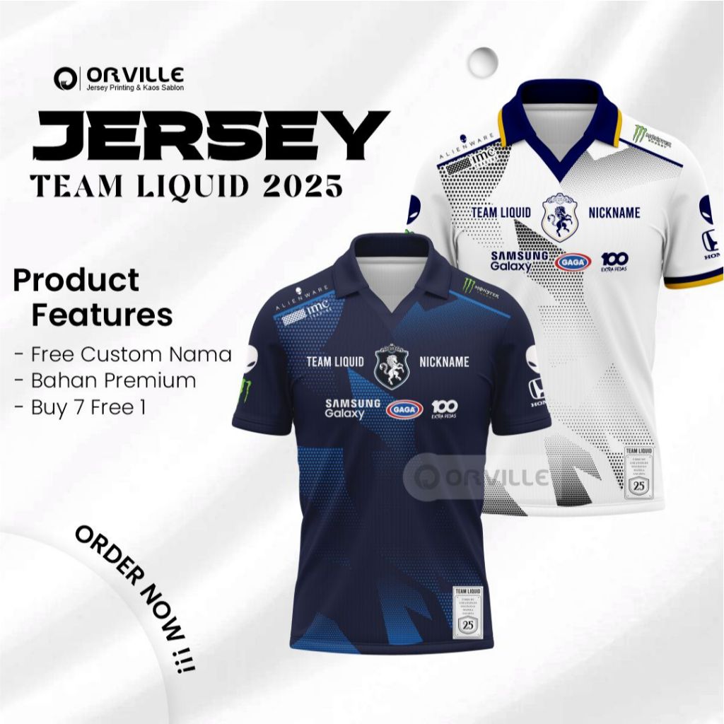 Jual Team Liquid Jersey Home Away Terbaru 2025 Team Liquid MLBB ID/PH ...