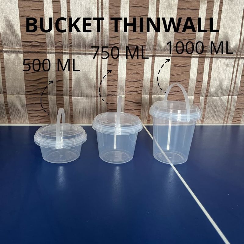 Jual BUCKET THINWALL EMBER SEAL UK 500-750-1000 ML + PENUTUPNYA | BASKET PLASTIK | THINWALL PP ...