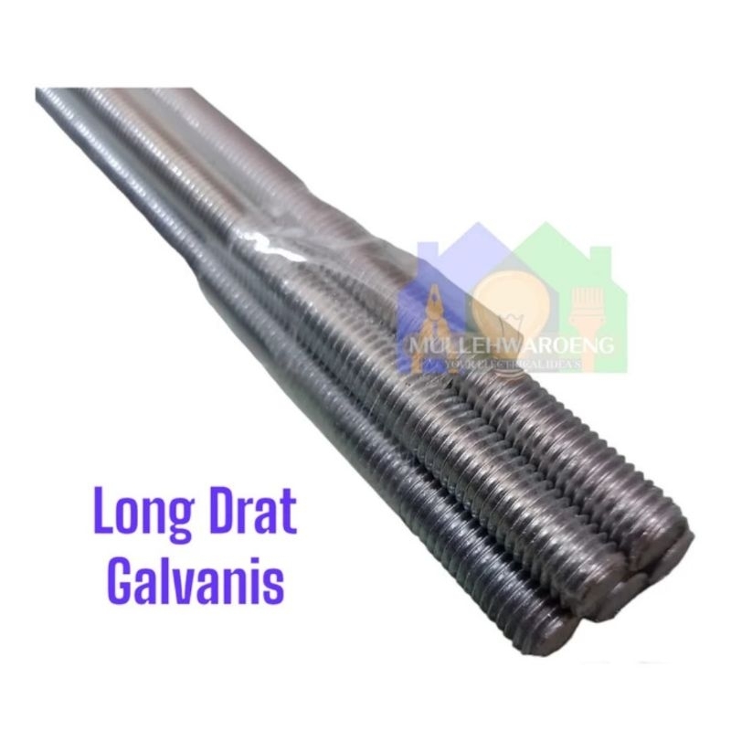 Jual Drat M12 As Rod Panjang 12 x 1 Meter Longdrat Galvanis | Shopee ...