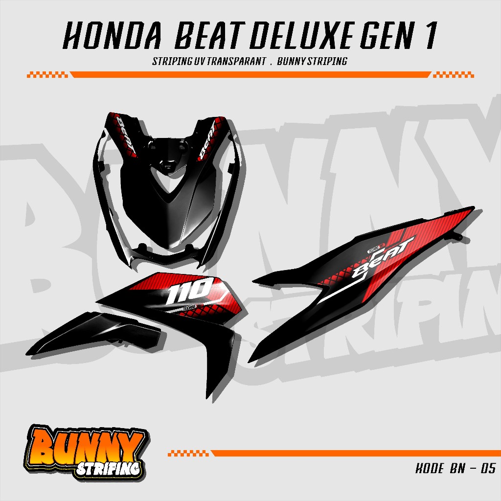 Jual (COD PROMO) TERBARU Sticker Striping Transparan Honda Beat DELUXE ...