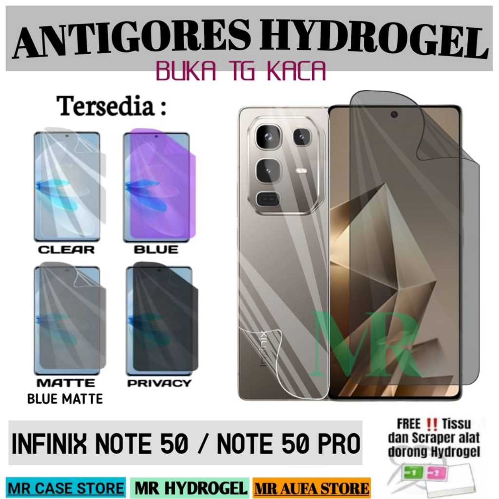 Jual AntiGores Hydrogel Screen protector FOR INFINIX NOTE 50 / NOTE 50X ...