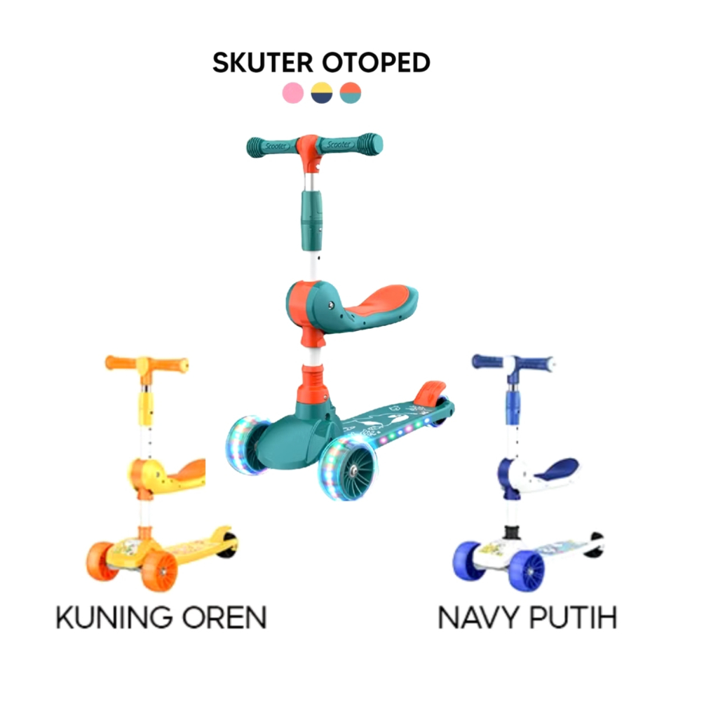 Jual Mainan Anak Skuter Otoped Sepeda Duduk 3 Roda 2in1 Ada Musik Lagu ...