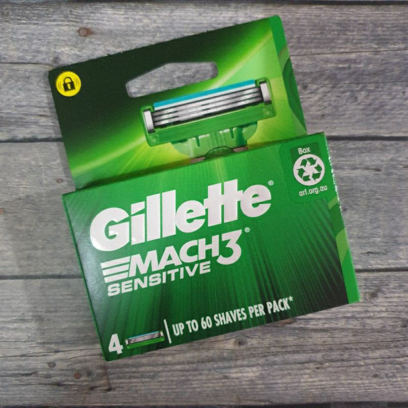 Jual Gillette Mach 3 Sensitive Blades Singapore | Shopee Indonesia