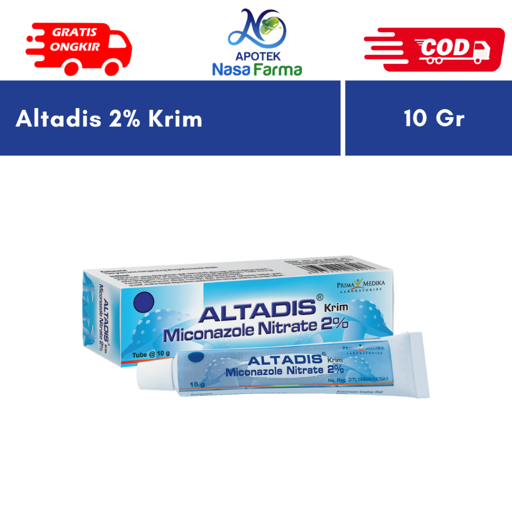Jual Altadis 2% Krim @10gr / Miconazole Nitrat / Infeksi Kulit / Panu / Kurap / Kutu Air / Kulit ...