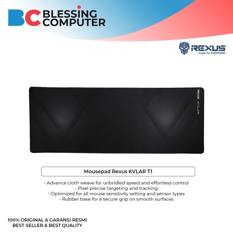 Jual Mousepad Rexus KVLAR T1 / Mousepad Rexus Gaming Mousepad Gaming ...
