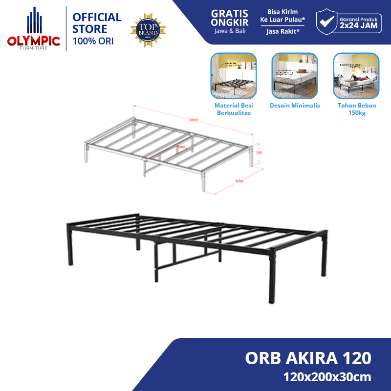 Jual Olympic Ranjang Besi / Divan Rangka Besi / ORB AKIRA (Tanpa ...