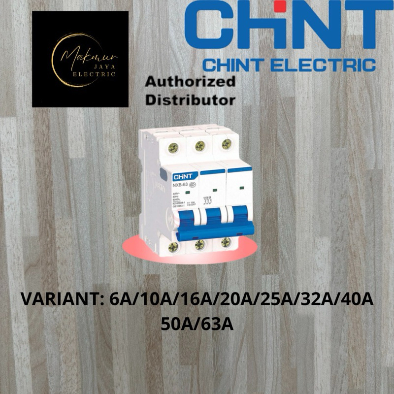 Jual MCB CHINT 63A/3P NXB-63 |Miniature Circuit Breaker 3 Pole |Proteksi Listrik Overload ...