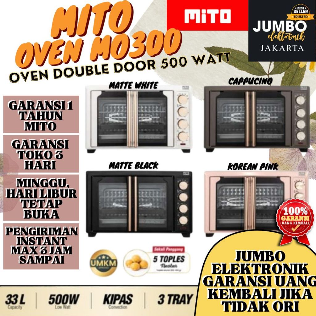Jual Jumbo Mito Oven Mo300 Double Door 500 Watt | Shopee Indonesia