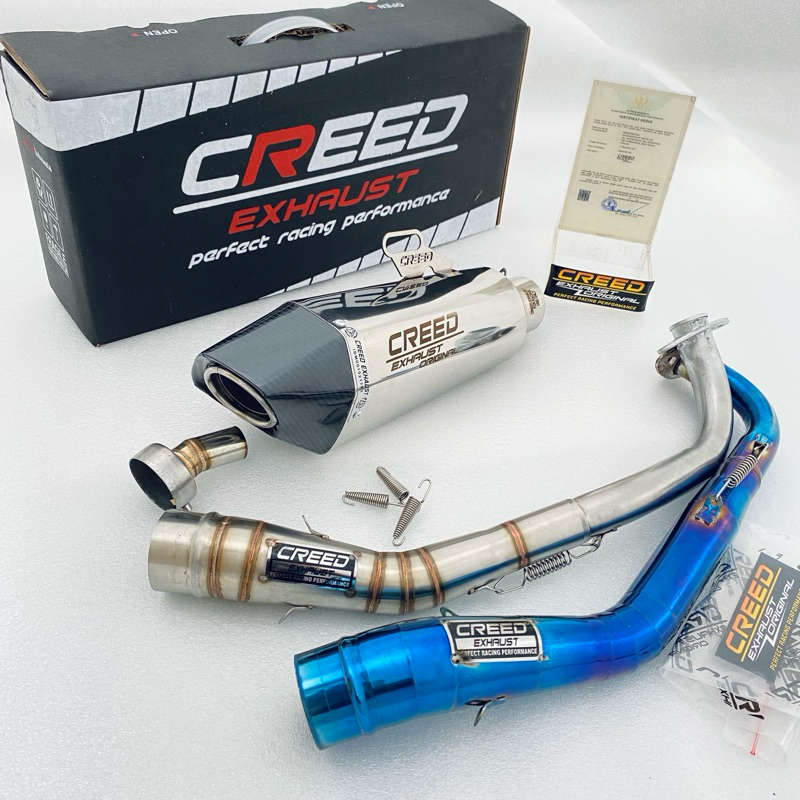 Jual Knalpot Racing Creed Exhaust SPORT GP Titan Suara Ngebass Aerox ...
