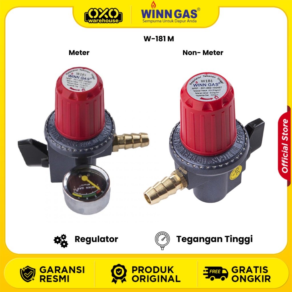 Jual WINN GAS Regulator W181 Meter / Non Meter Tegangan Tinggi Garansi Resmi | Shopee Indonesia