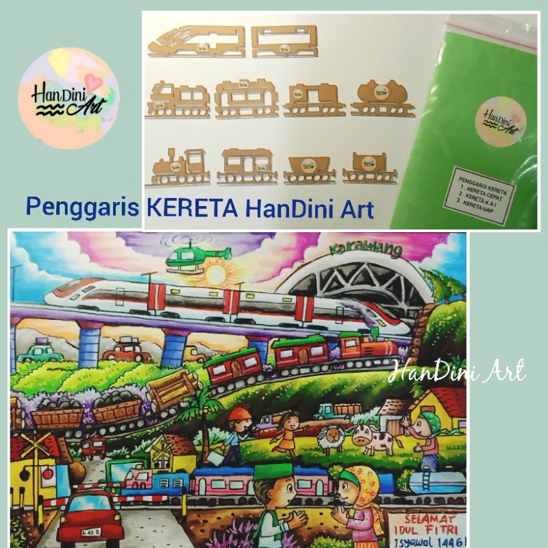 Jual Penggaris Kereta HanDini Art Bahan Akrilik Bening 2mm Peralatan ...