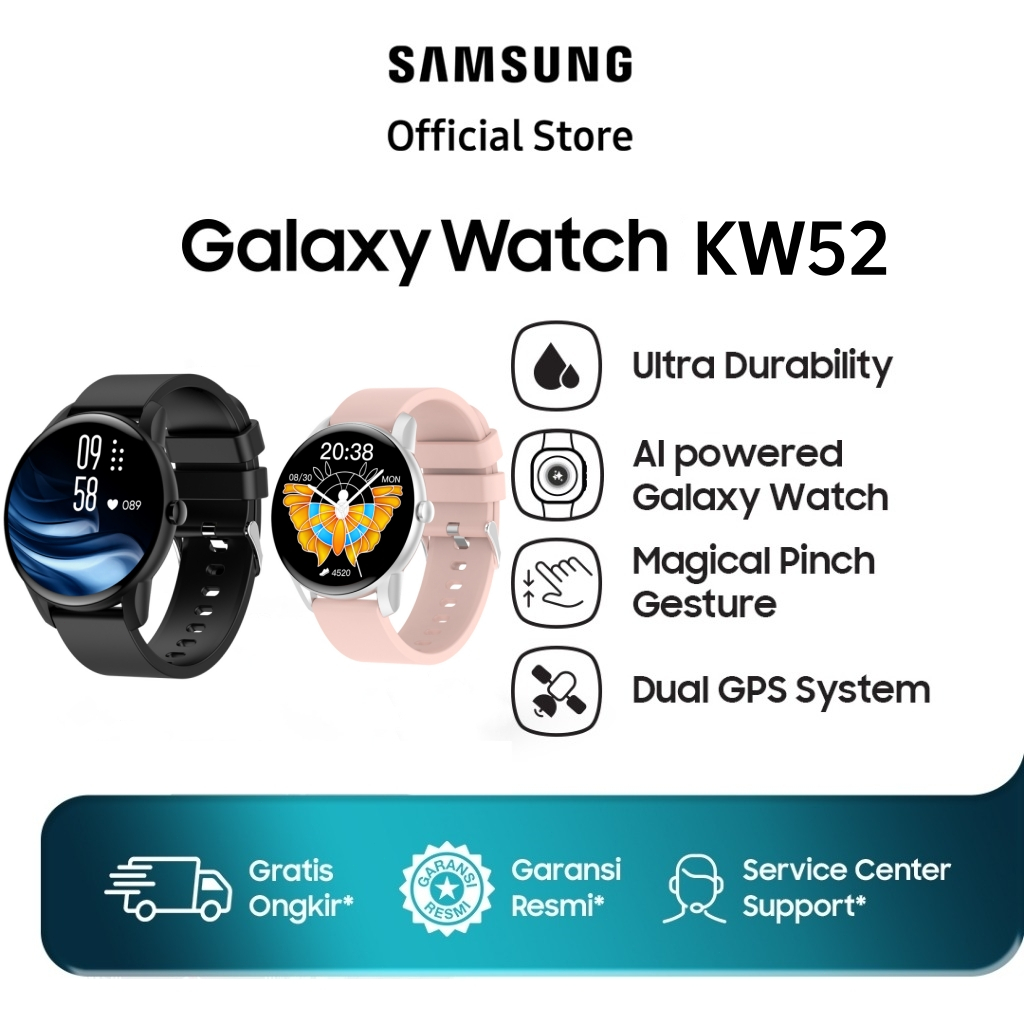 Jual 100%ORI samsung jam tangan smartwatch KW52 Layar Terang 1.28 ...