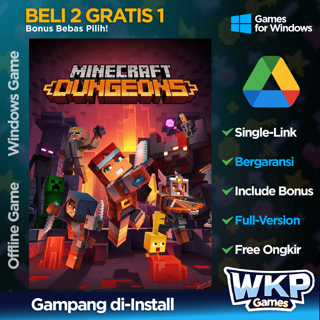 Jual Minecraft Dungeons - PC Game - LINK DOWNLOAD - GAME LAPTOP - (Beli ...