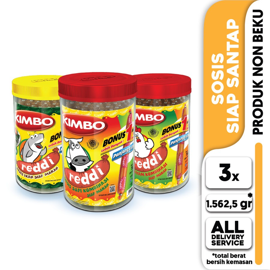 Jual KIMBO Reddi Sosis Toples Rasa Ayam / Sapi / Ikan | Shopee Indonesia