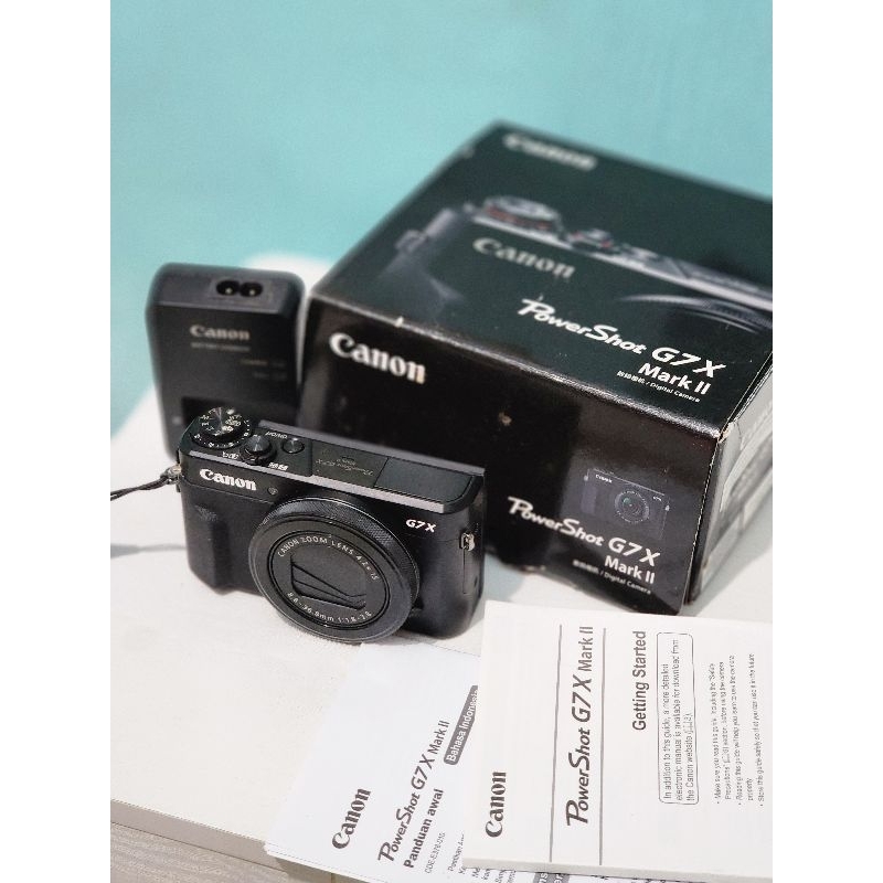 Jual Canon G7X Mark ii / kamera vlogger fullset garansi resmi | Shopee Indonesia