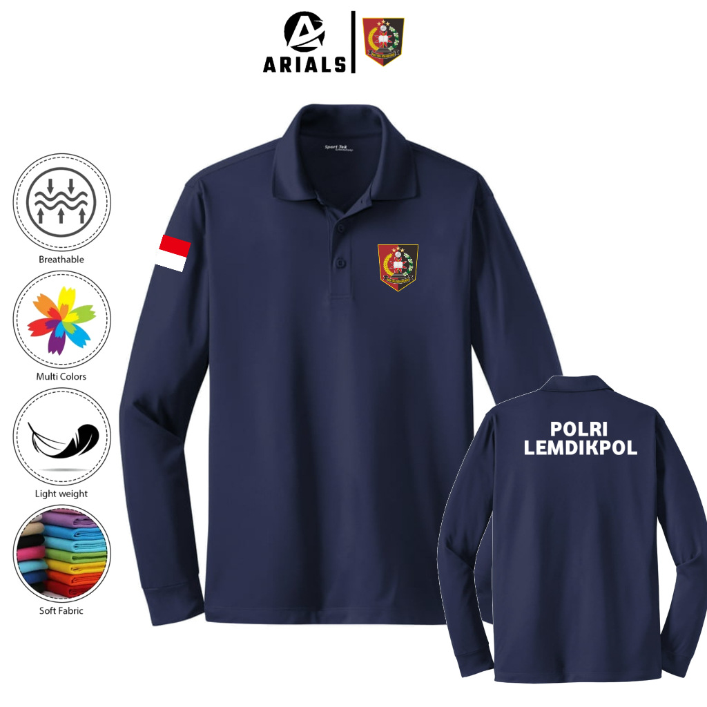 Jual Arials Polo shirt Baju Kaos Kerah Lengan Panjang POLRI LEMDIKPOL ...