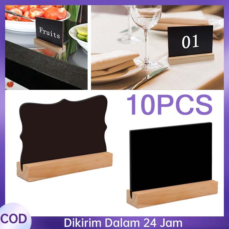 Jual 10pcs Papan Tulis Cafe Papan Notes Papan Menu Berdiri Mini ...