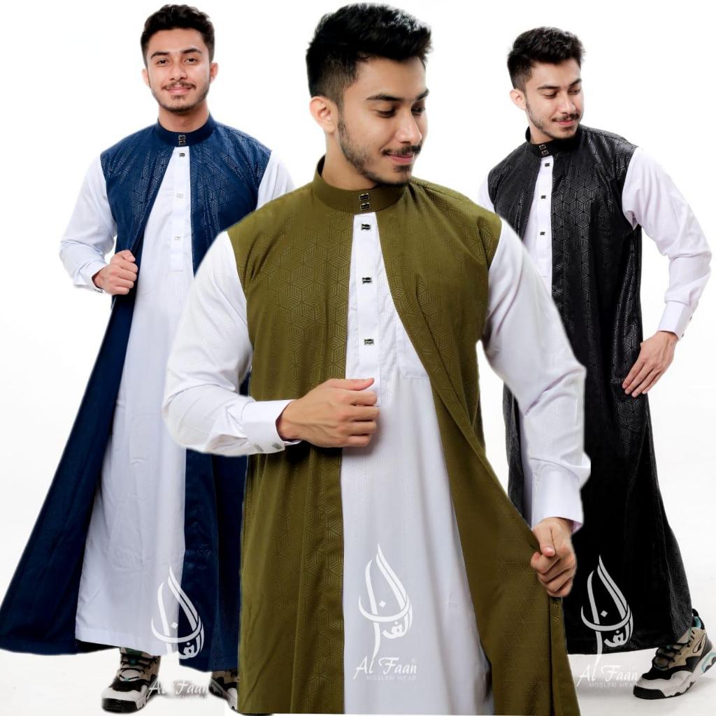 Jual Jubah Gamis Rompi pria regular jubah luaran jubah rompi lengan ...