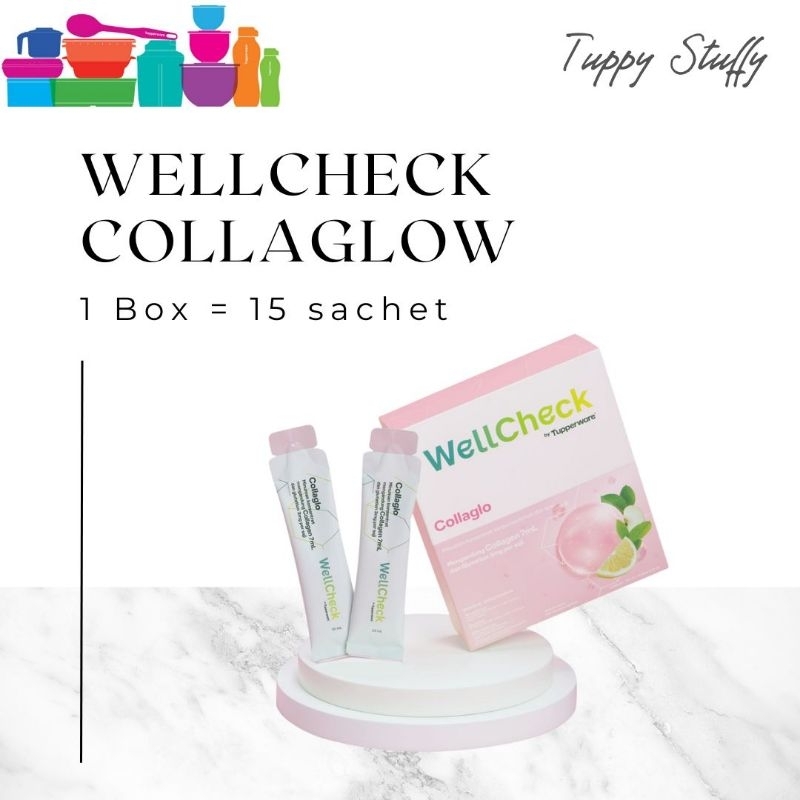 Jual Tupperware Wellcheck Collaglo (1 Box) Suplemen Collagen Original Suplemen Cair | Shopee ...