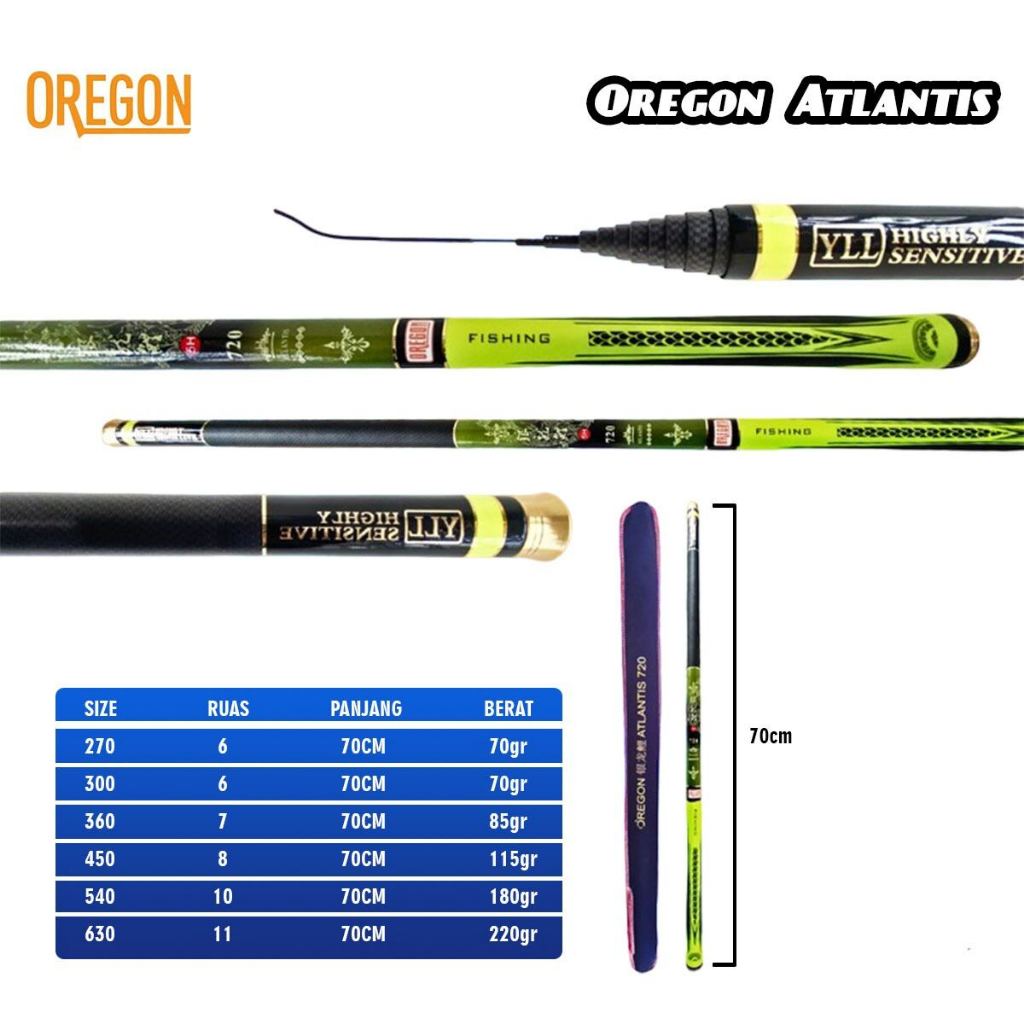 Jual Joran Tegek Oregon Atlantis 270 300 360 450 540 Cm Ruas Panjang ...