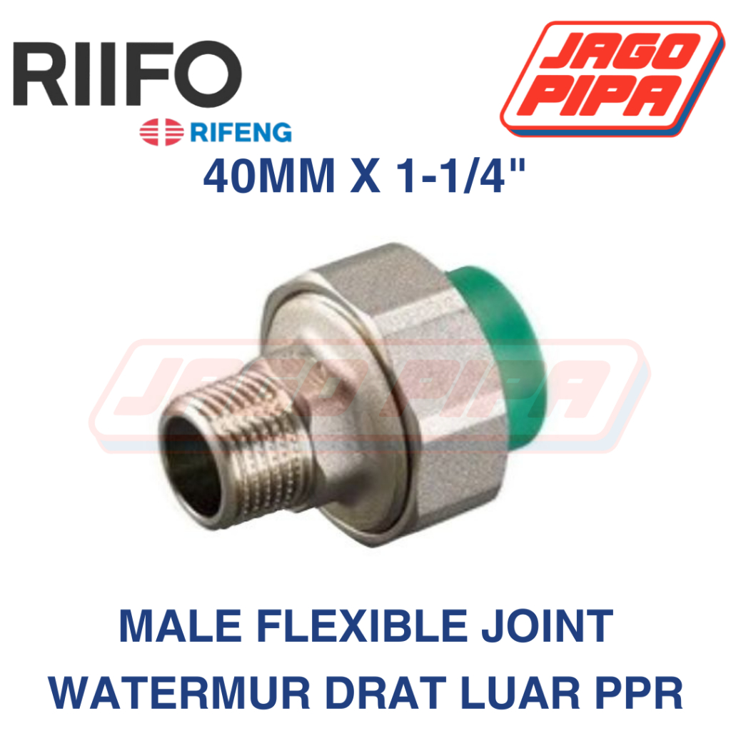 Jual RIIFO PPR Watermur Drat Luar 40 mm 1-1/4 Inch Water Union Socket ...