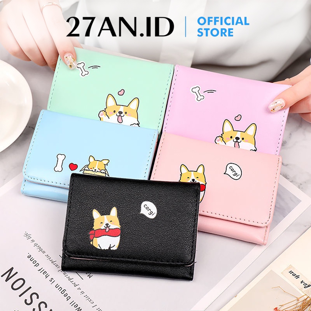 Jual ( 27AN.ID ) Dompet Lipat Mini Wanita A69 Dompet uang kertas Motif Animal Cute Fashion ...