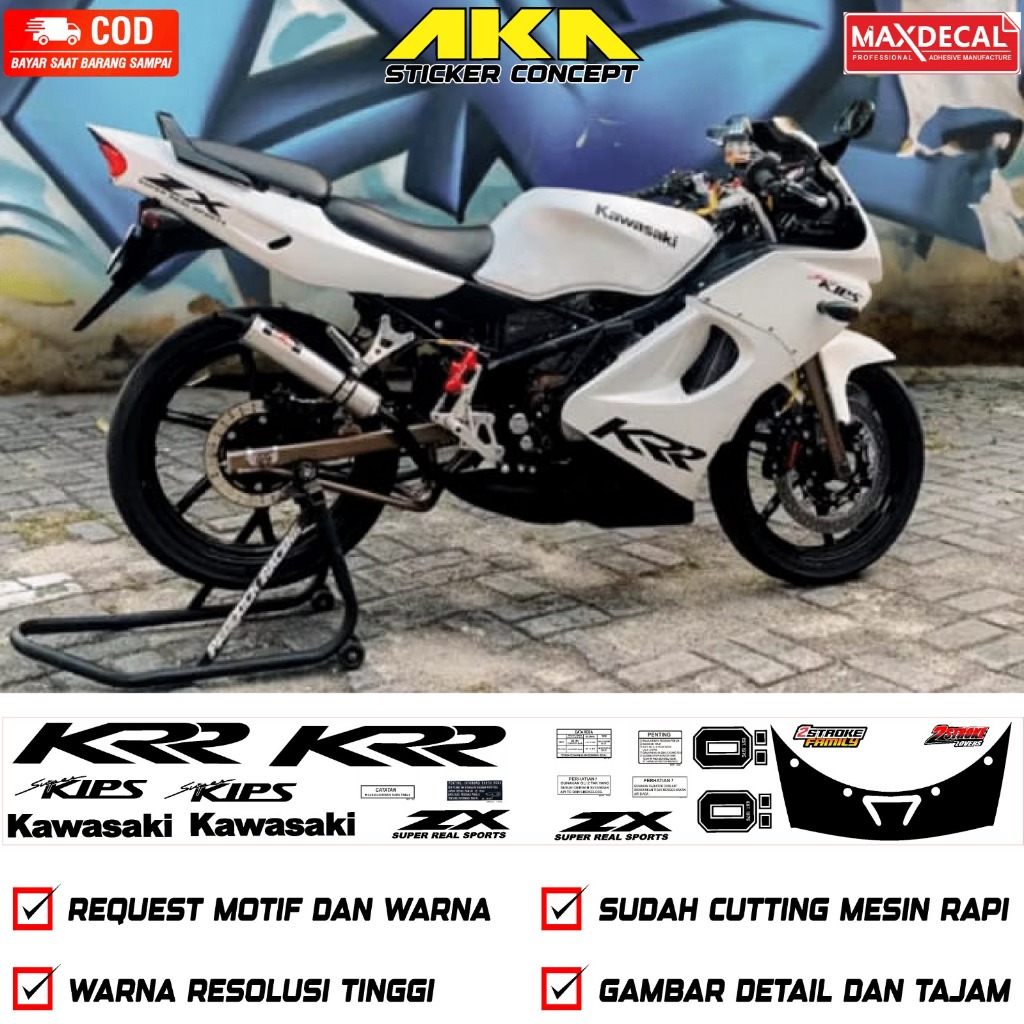 Jual Sticker striping Kawasaki Ninja RR/ZX old versi KRR transparan ...