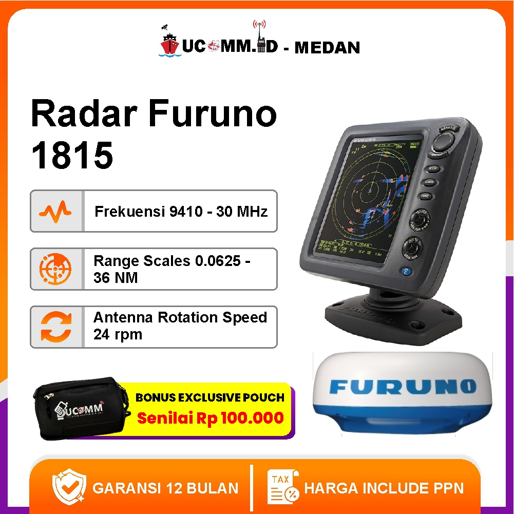 Jual Furuno 1815 Radar 36Nm LCD Berwarna 8.4 inch Marine Radar Kapal ...