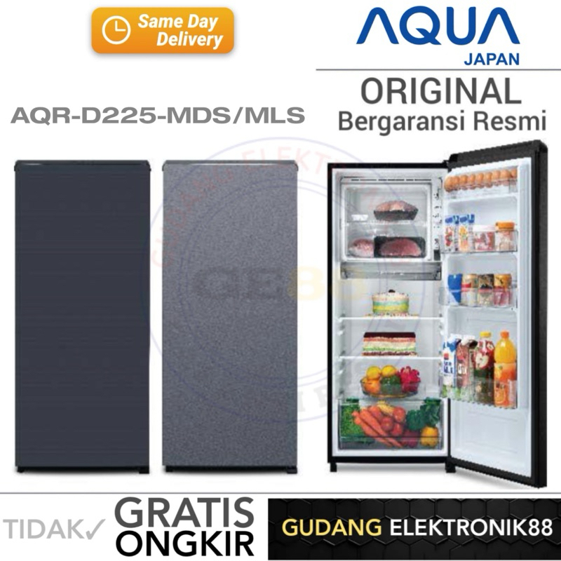 Jual Kulkas AQUA 1 Pintu AQR-D225MDS/MLS Kulkas Murah AQUA VARIAN UKURAN AQR-D185/AQR-D205-MDS ...