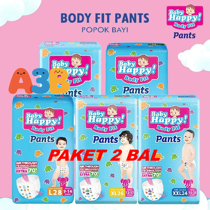 Jual (PAKET 2 BAL) Baby Happy S38/M32/L28/XL26/XXL24 | Shopee Indonesia