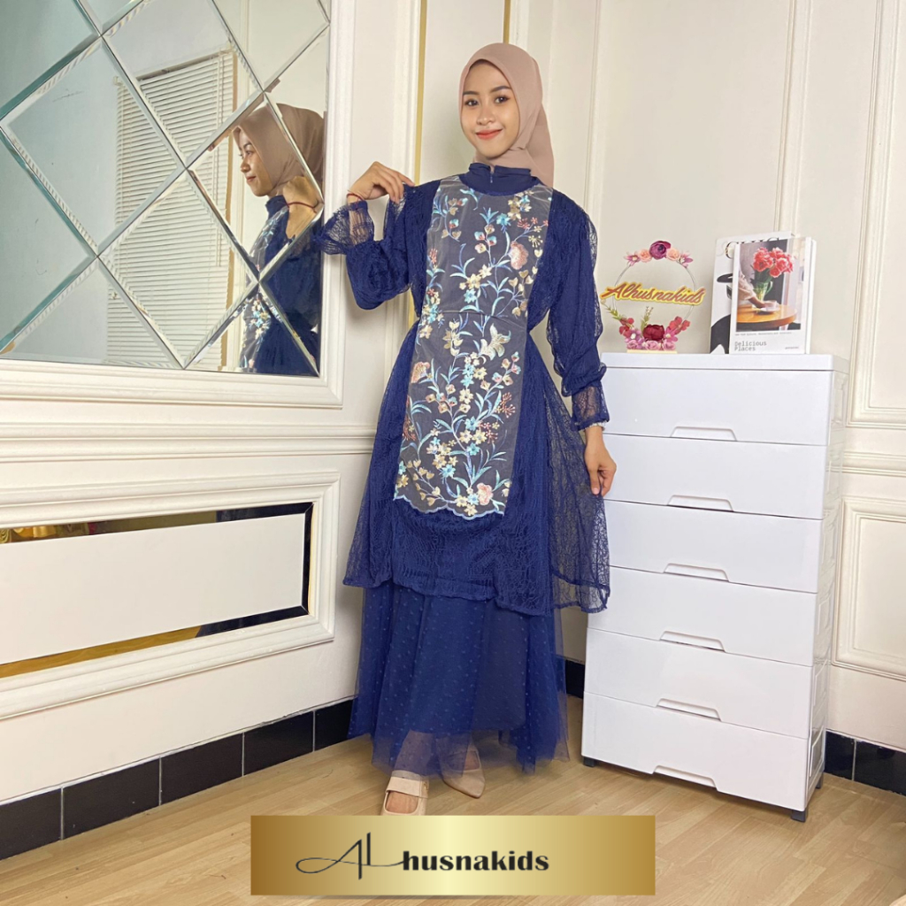 Jual Gamis Tsabita Couple Ibu dan Anak dengan Kombinasi Brukat Lace ...