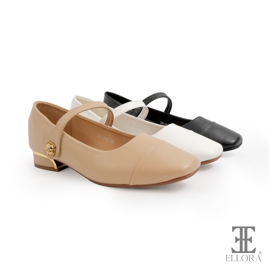 Jual ELLORA EG-3666 Sepatu Wanita Hak Chunky Heels 2.5cm Import ...