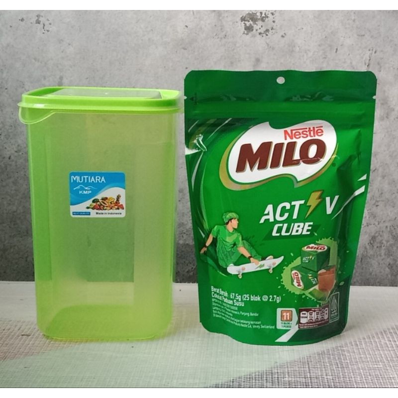 Jual Permen Milo Activ Cube isi 25 pcs & Keler ukuran 1 Liter. Exp.Apr ...