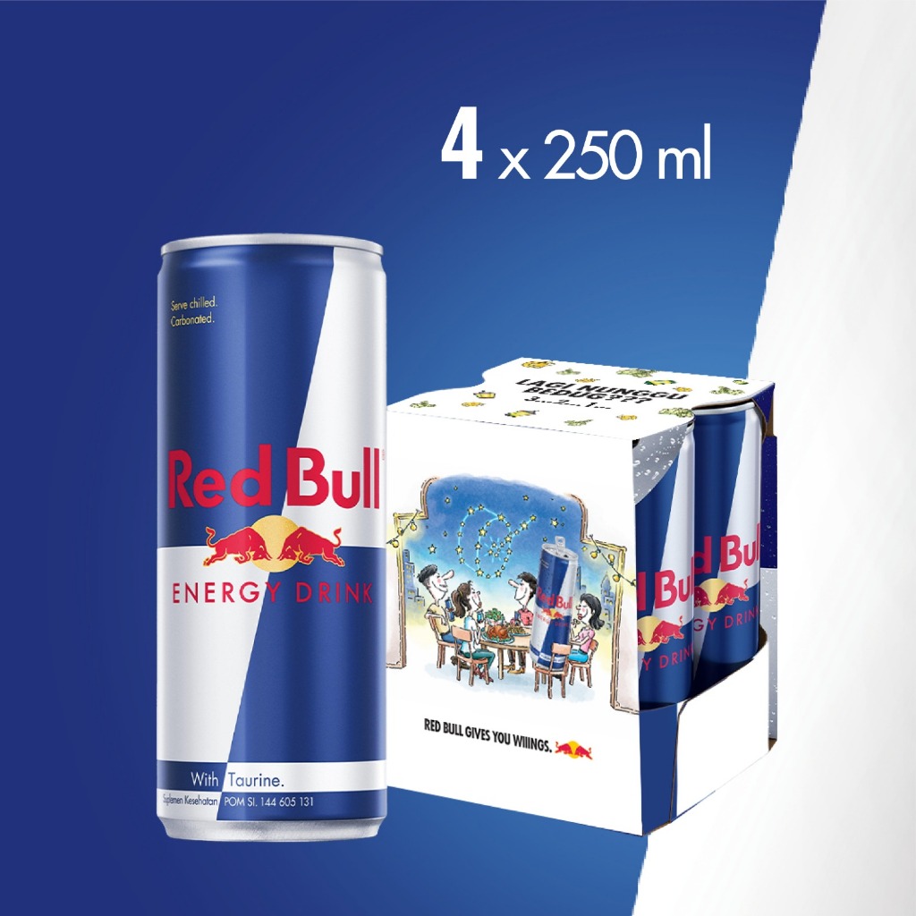 Jual Red Bull Energy Drink, 250ml (4pack) | Shopee Indonesia