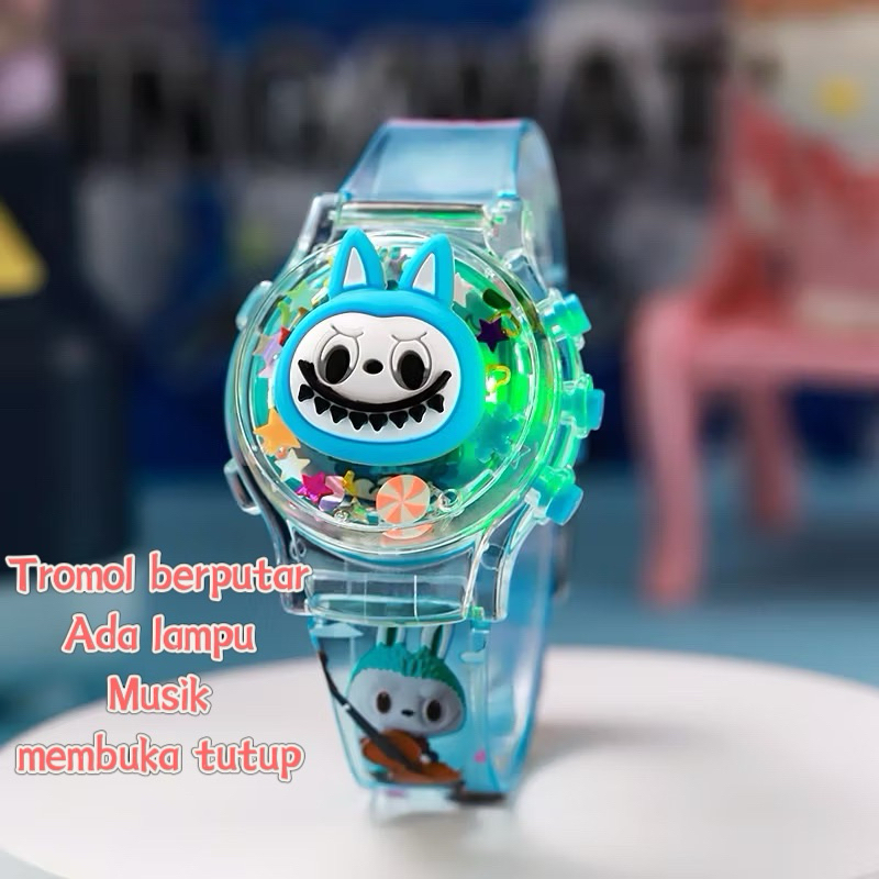 Jual Jam Tangan Anak Spin Musik Lampu Digital watch LABUBU KUROMI ...
