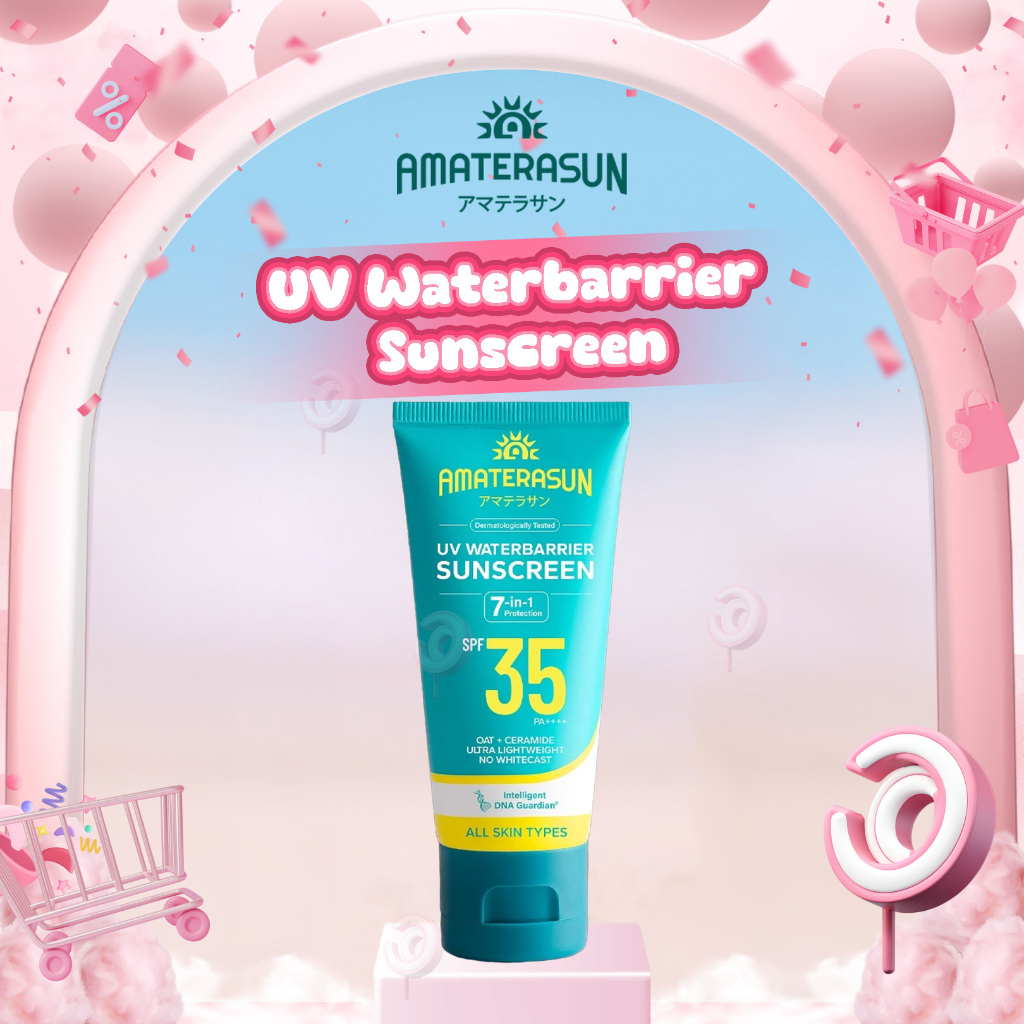 Jual AMATERASUN - UV WATERBARRIER SUNSCREEN SPF 35 PA++++ ( 40 g ) - Sunscreen Wajah No Worry ...