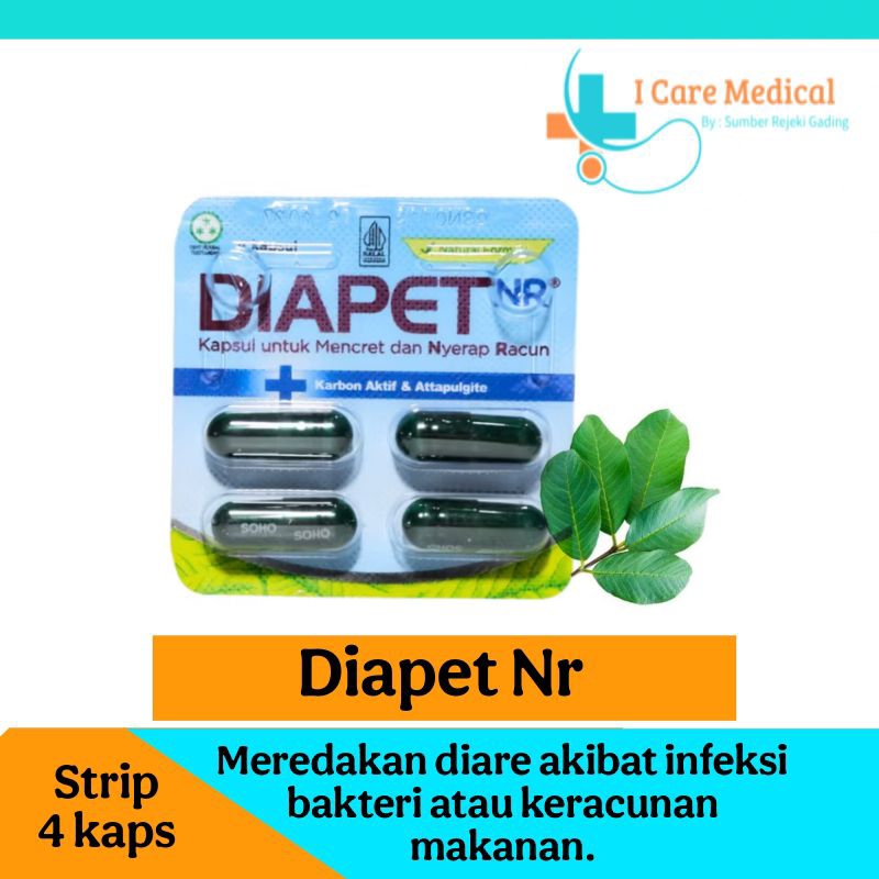 Jual Diapet Nr Strip 4 Kapsul - Meredakan diare akibat infeksi bakteri ...