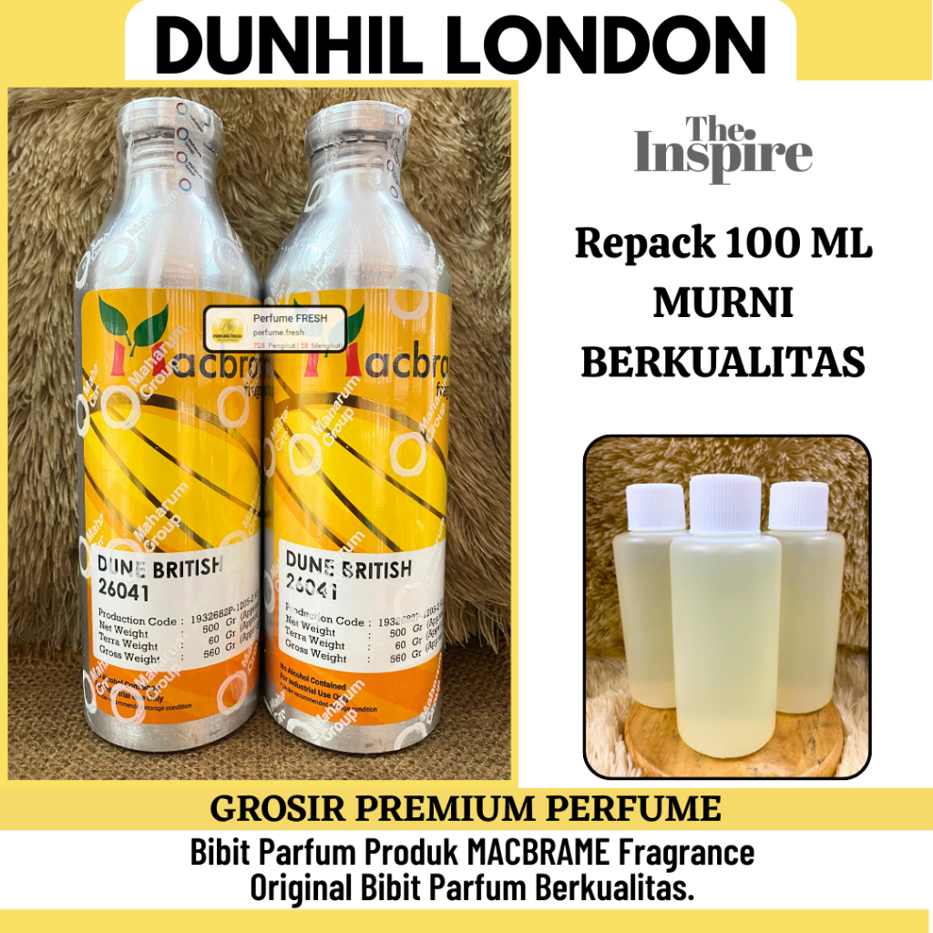 Jual Bibit Parfum DUNHIL LONDON Repack 100 ML MURNI Berkualitas ...