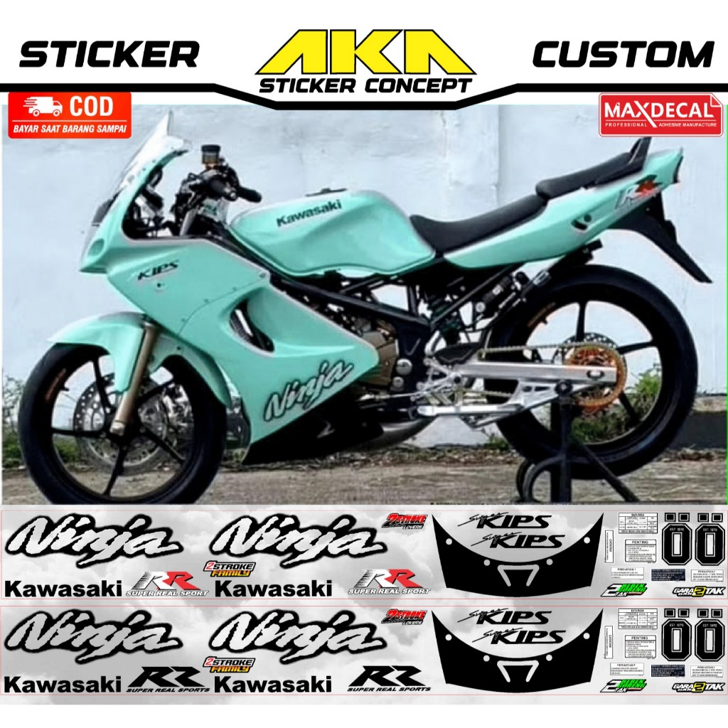 Jual Sticker striping kawasaki Ninja RR OLD transparan TERLARIS ...