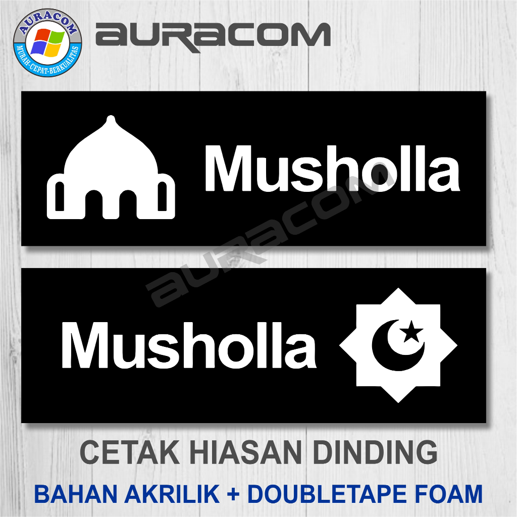 Jual SIGN PAPAN MUSHOLLA PENANDA RUANGAN MUSHOLA LAKI-LAKI PEREMPUAN ...