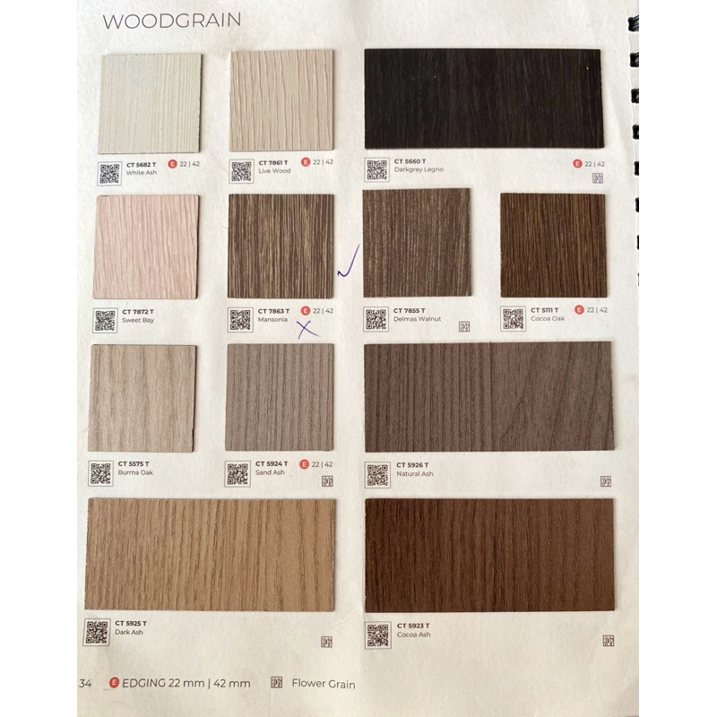 Jual HPL carta Woodgrain motif kayu tipe CT CXXX T-1 | Shopee Indonesia