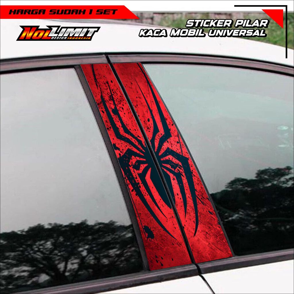 Jual Sticker Pilar Kaca Mobil Universal (LABA LABA) Bisa Custom Gambar ...